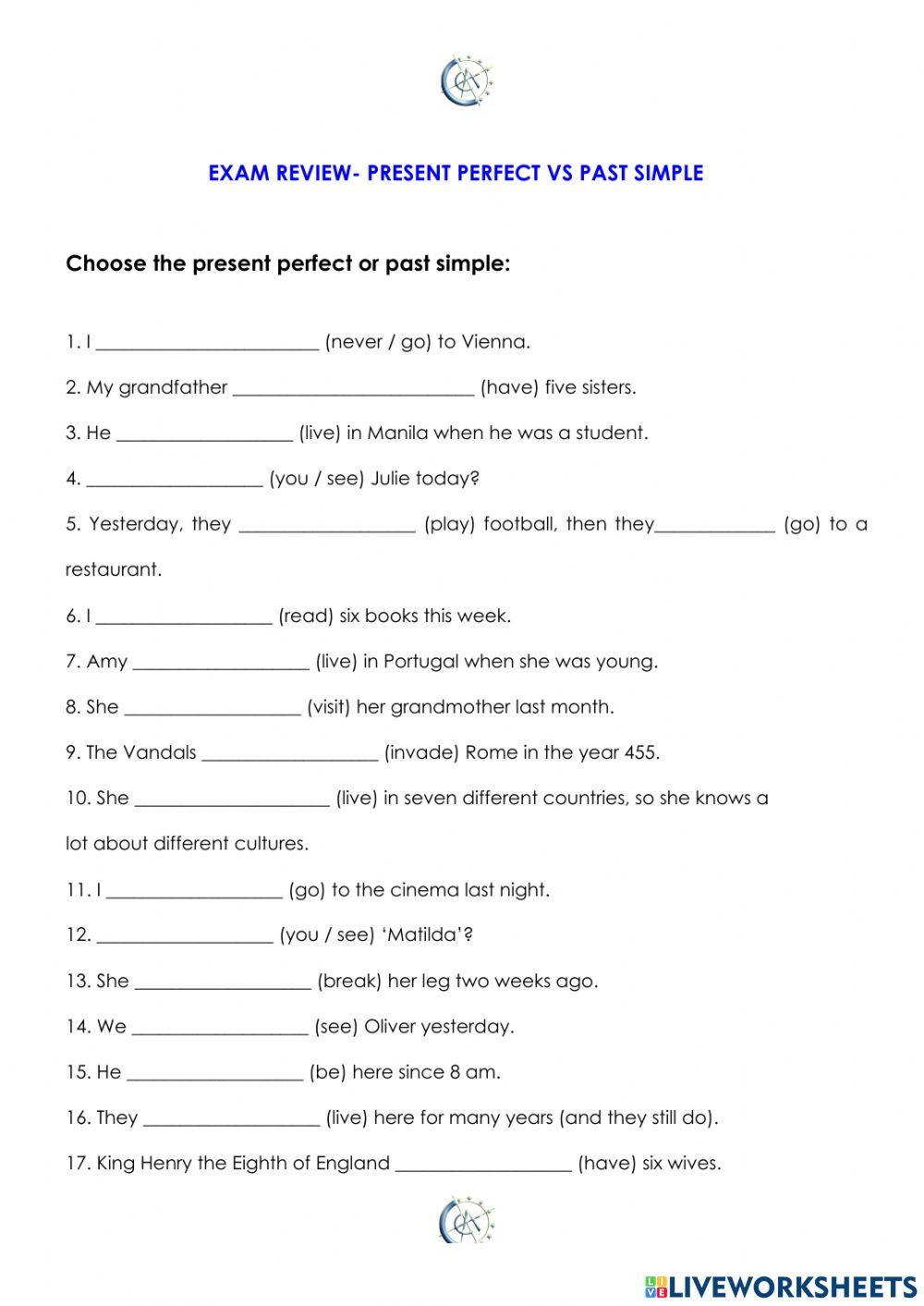 Present perfect… | Free Interactive Worksheets | 2199845