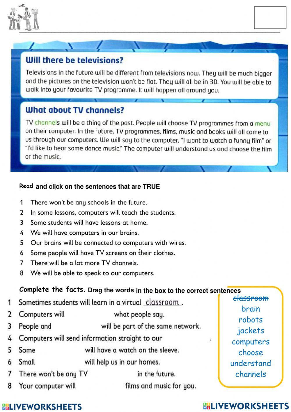 Reading Compreh… | Free Interactive Worksheets | 6911244