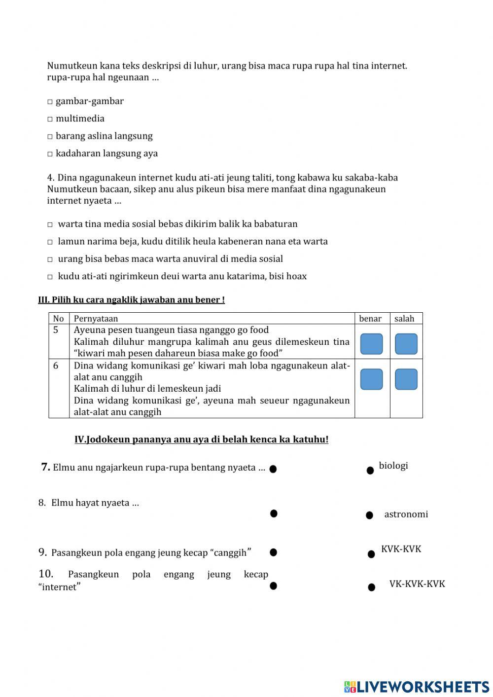 Basa sunda 2229337 | wida | LiveWorksheets