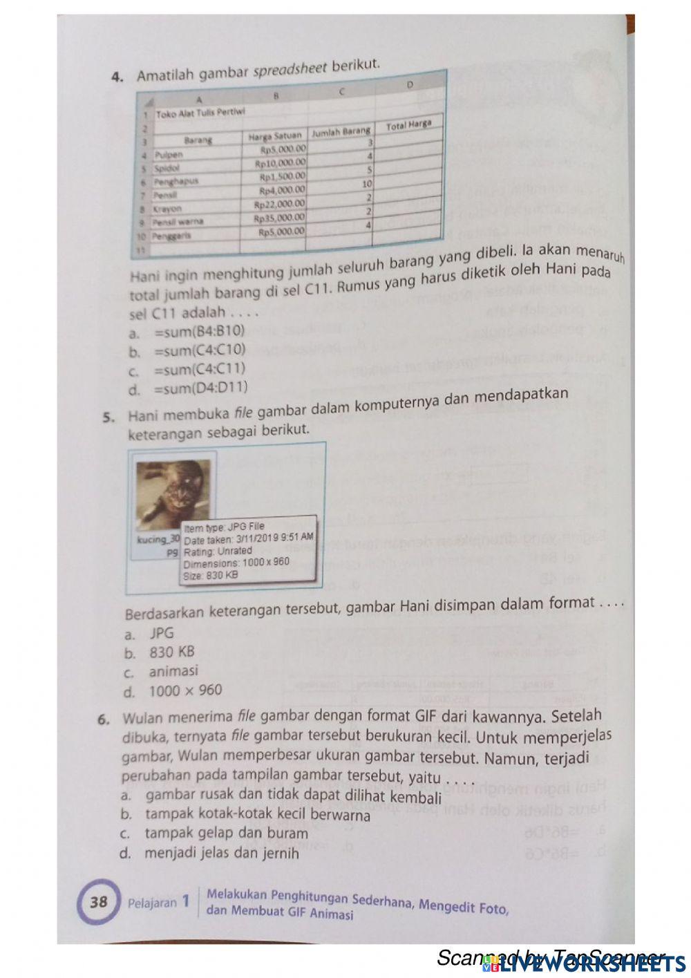 Pdf online activity: Informatika | Live Worksheets