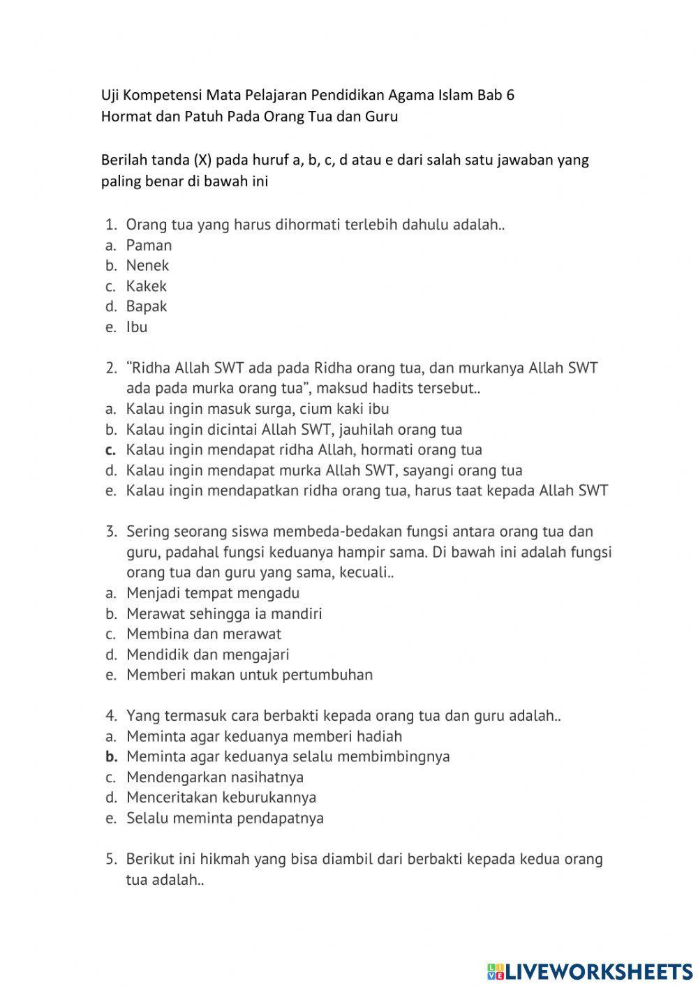 Hormat dan patuh pada orang tua dan guru 2229572