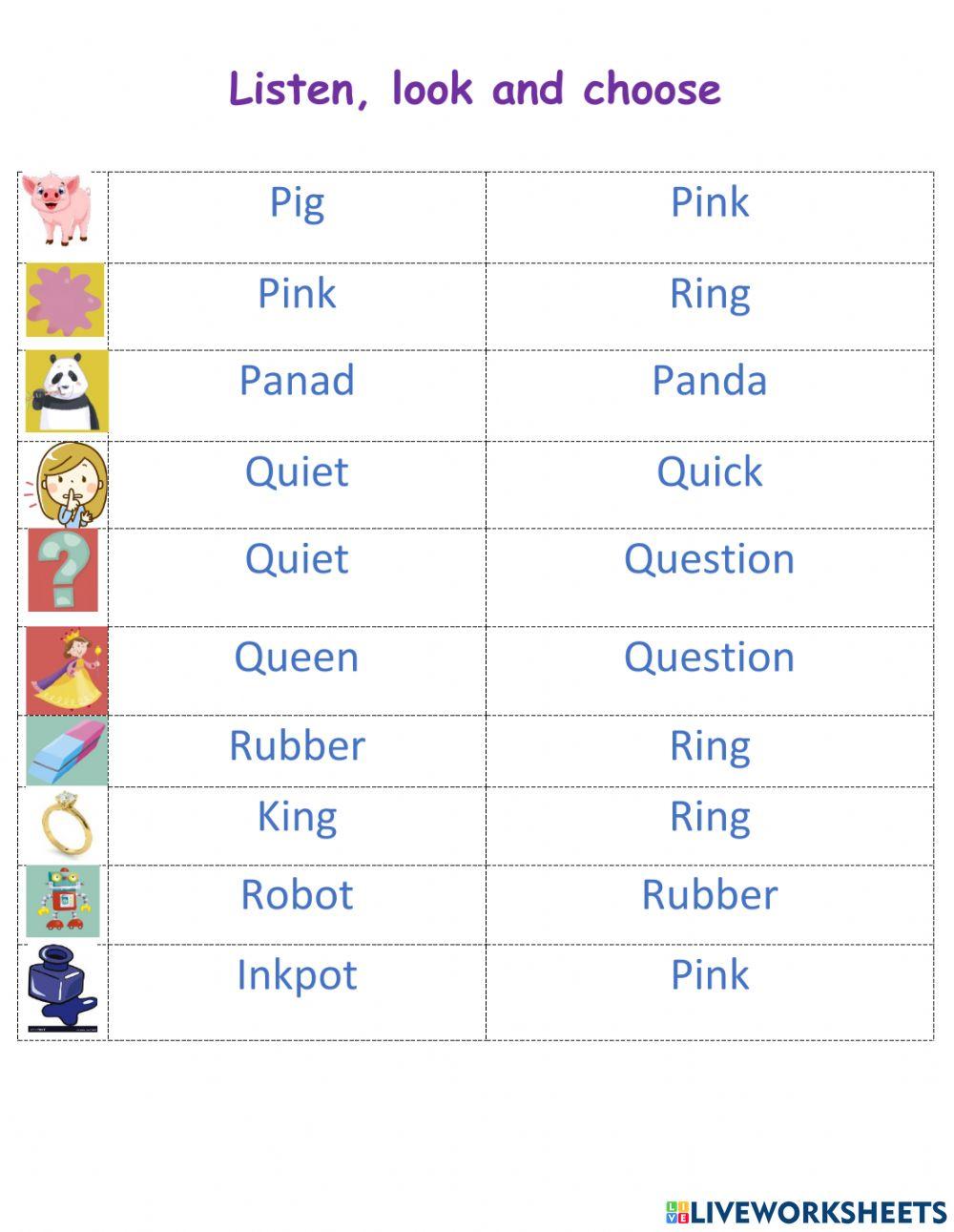 P Q R letters | Free Interactive Worksheets | 2229589