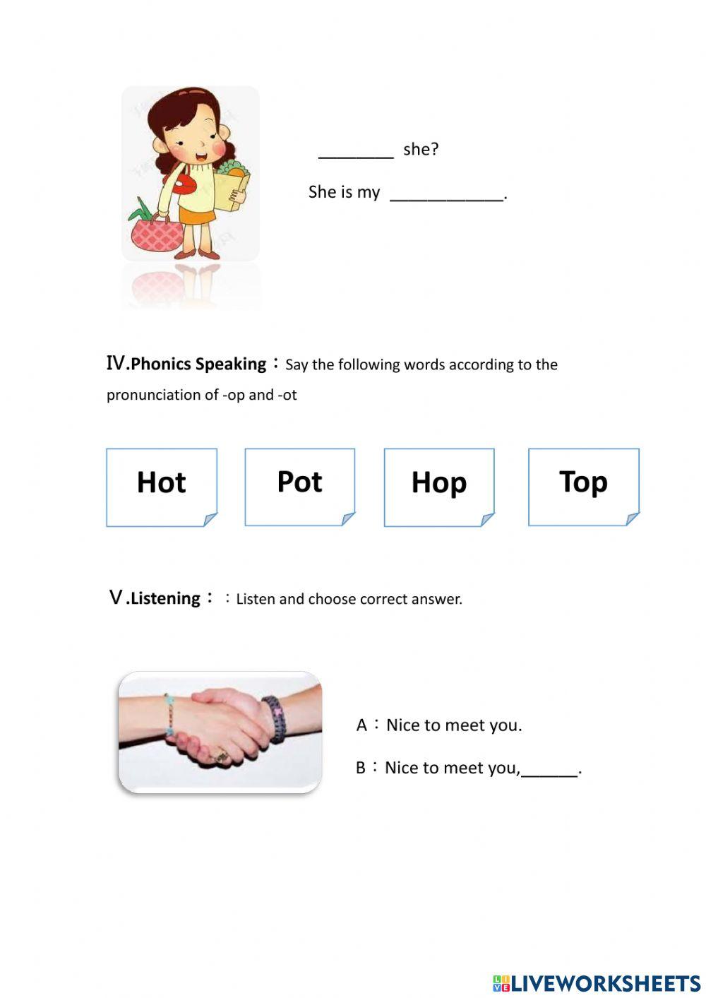 Who is she ? interactive worksheet | Live Worksheets