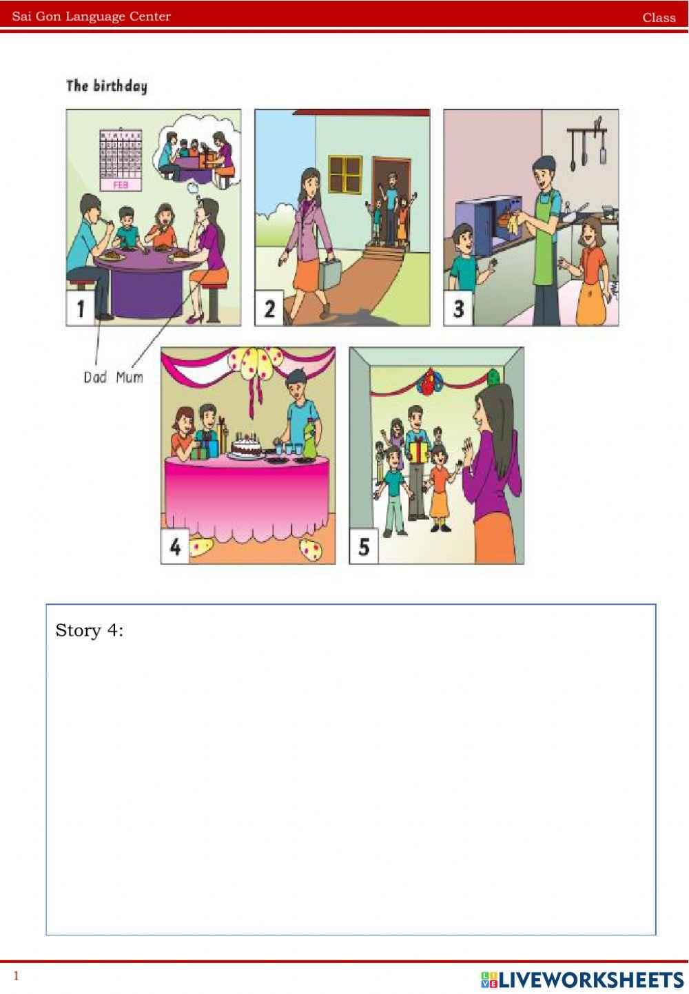 Mango Tell the story worksheet | Live Worksheets