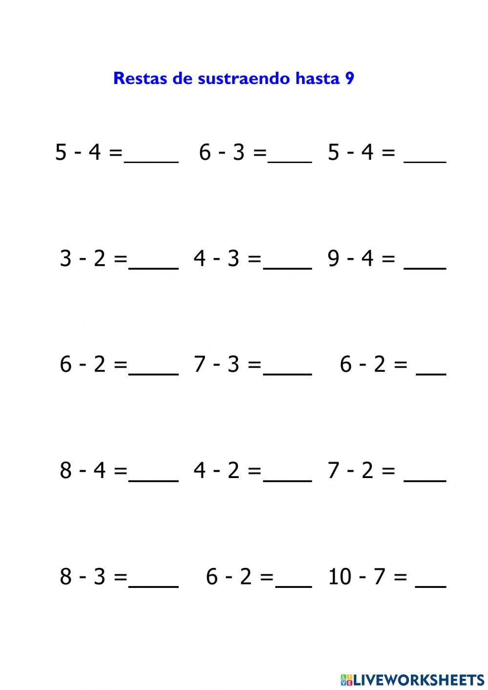 2229728 | Sumas y restas en horizontal | Daro