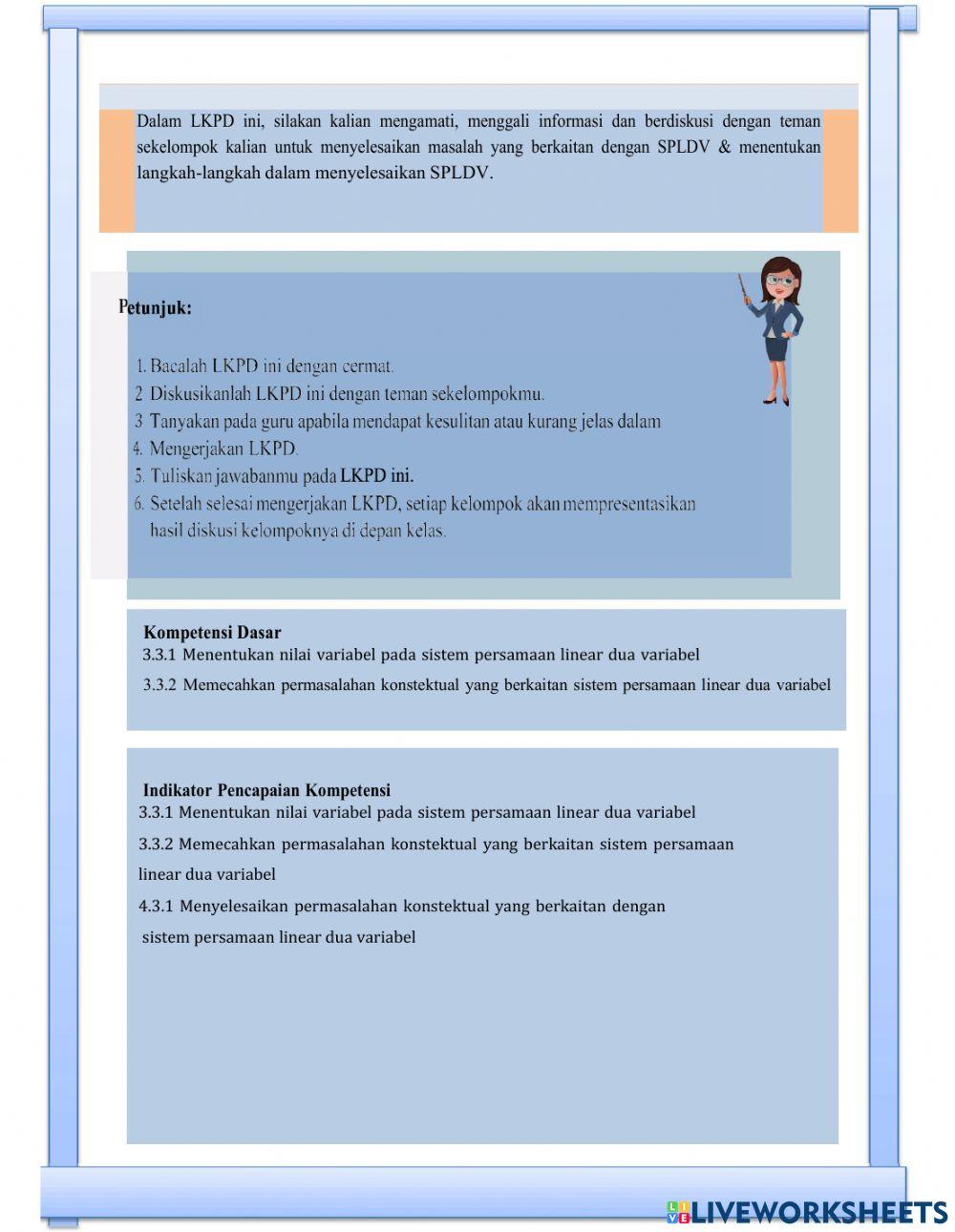 SPLDV online exercise for | Live Worksheets