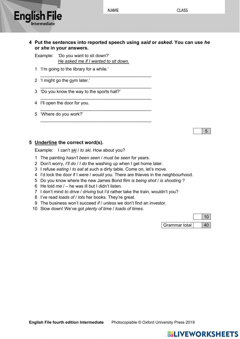test english file intermediate units 6-10 2492227 | Sofia