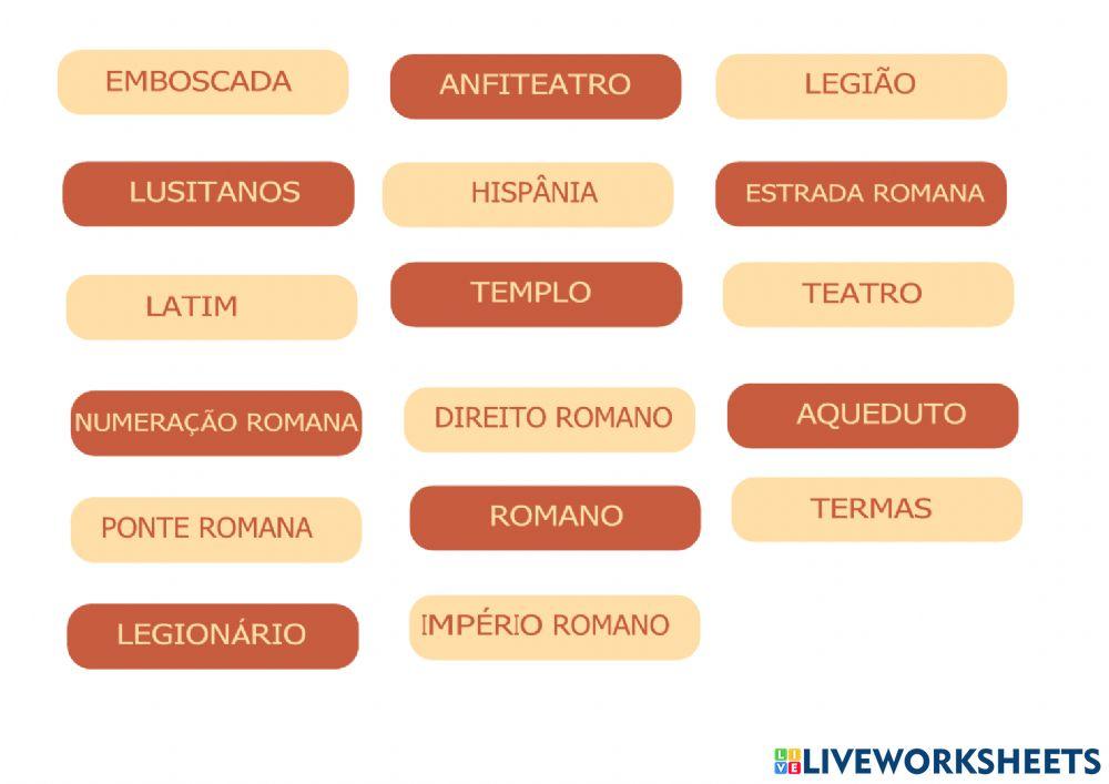 Os Romanos | Atirana | Live Worksheets