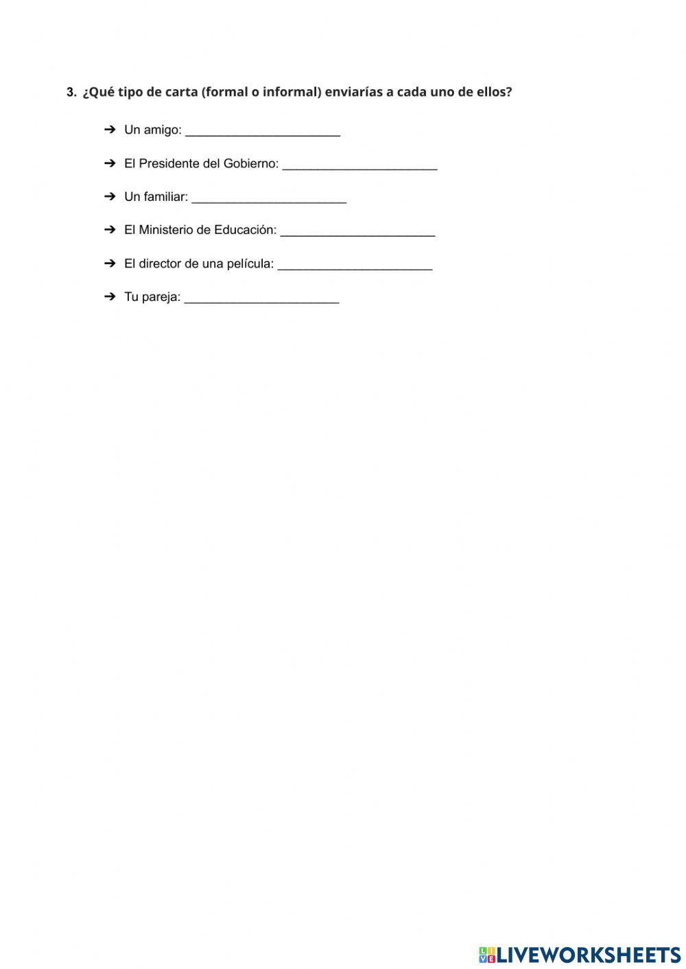 Carta formal 2200642 | fperfer377 | LiveWorksheets