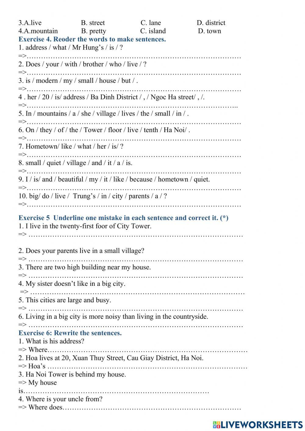 Review online exercise for GRADE 5 | Live Worksheets