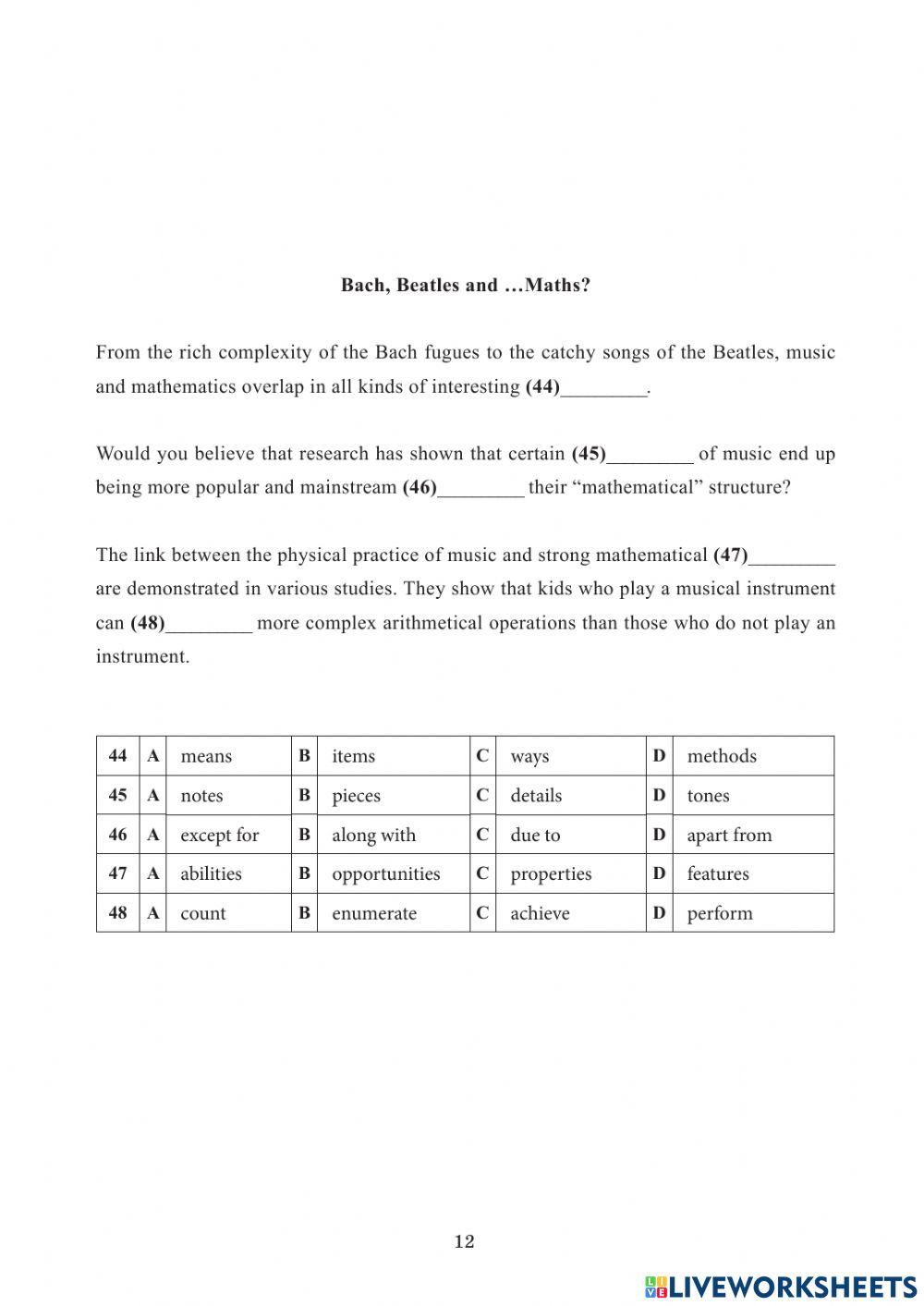 Task 8,9 worksheet | Live Worksheets