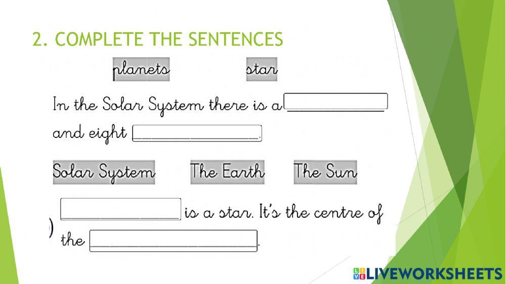 The Moon The Sun and The Earth worksheet | Live Worksheets