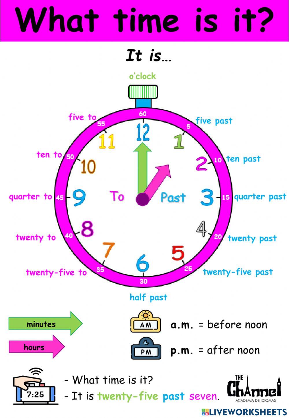 Telling the time | Free Interactive Worksheets | 2201034