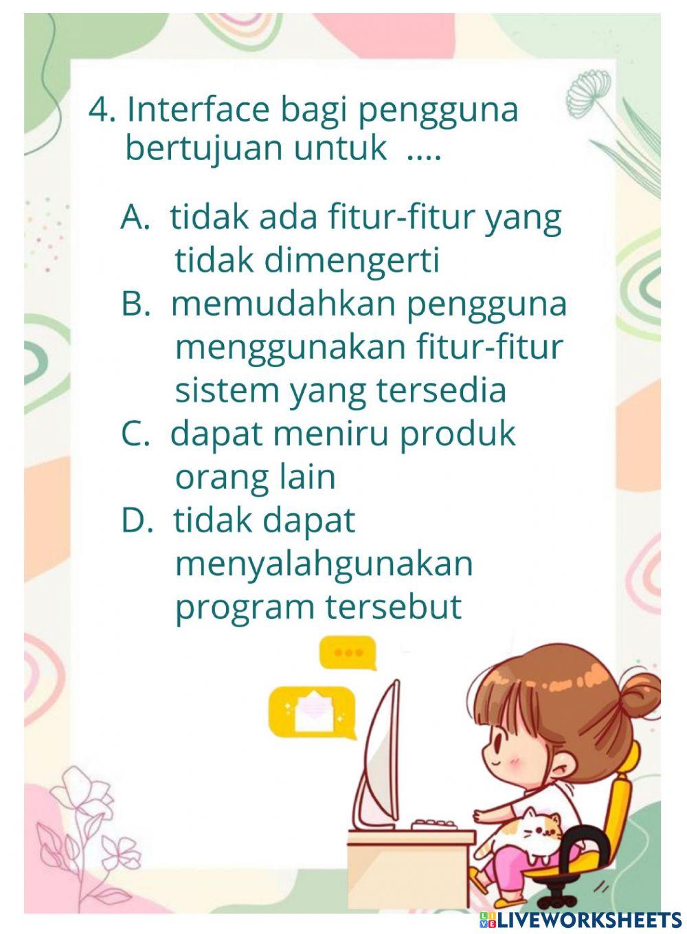 user interface | Free Interactive Worksheets | 3646221