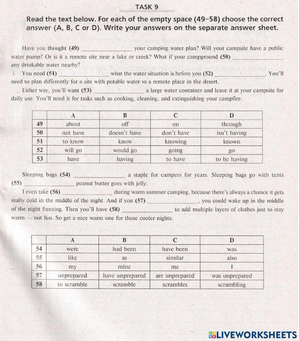 Use of English Extra 1-10 worksheet | Live Worksheets