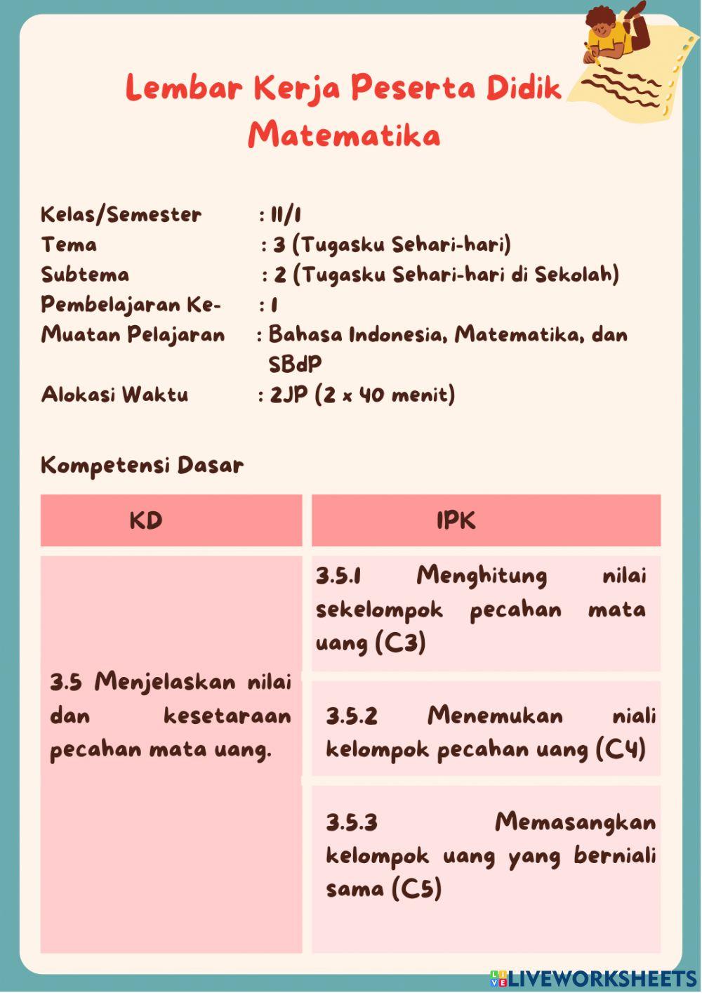 2202492 | Lkpd matematika kelas 2 | Arsita