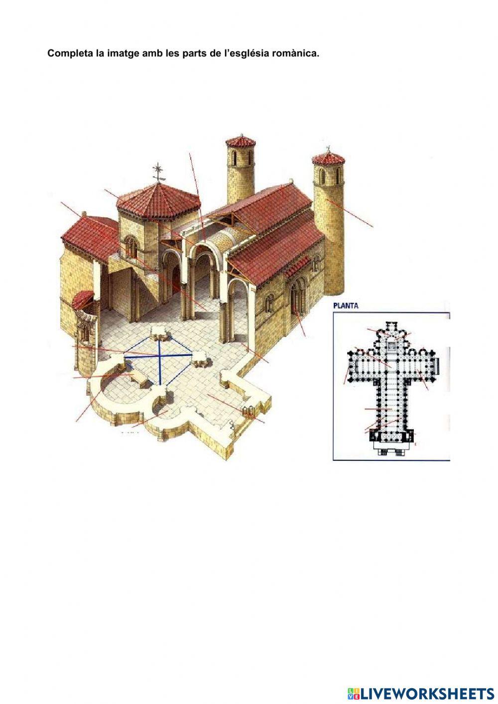 El Romànic interactive worksheet | Live Worksheets