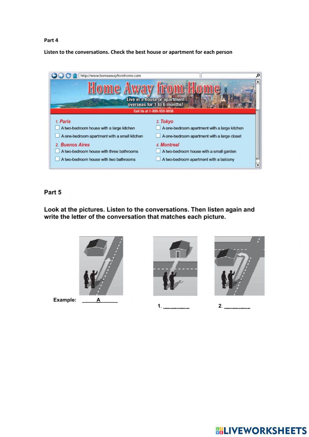 LISTENING EXAM online exercise for | Live Worksheets