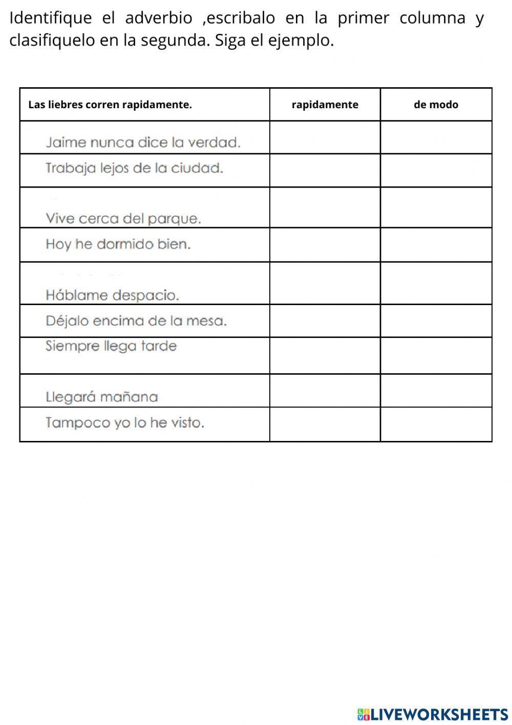 Adverbios Online Exercise For Quinto De Primaria Porn Sex Picture
