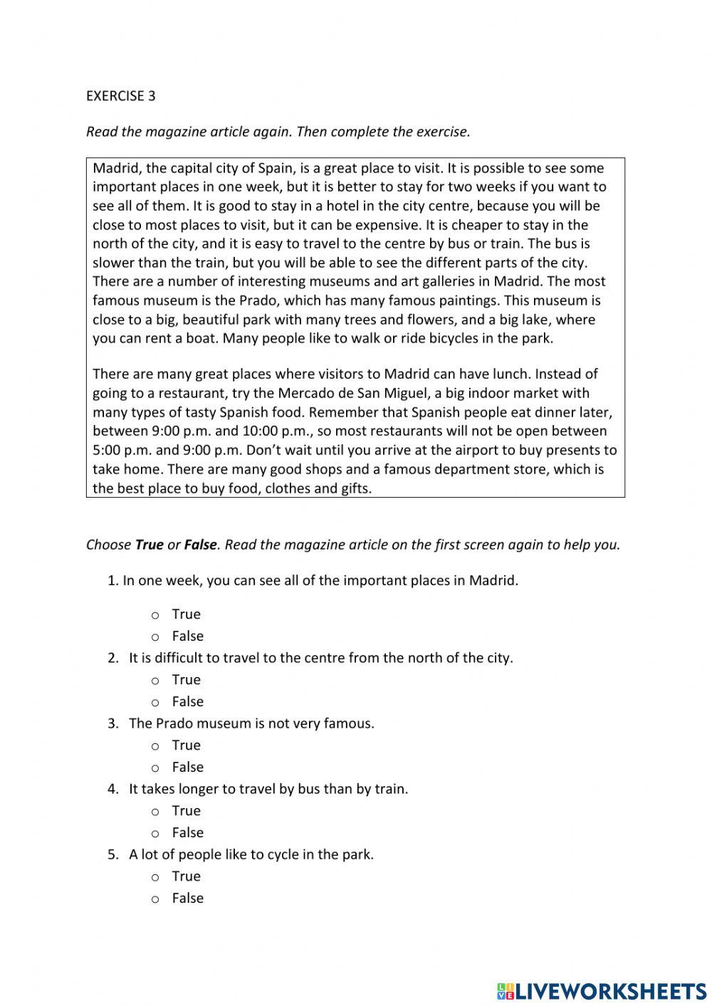 IE0, Unit 6, Reading and Writing, Exercise 3 2203275