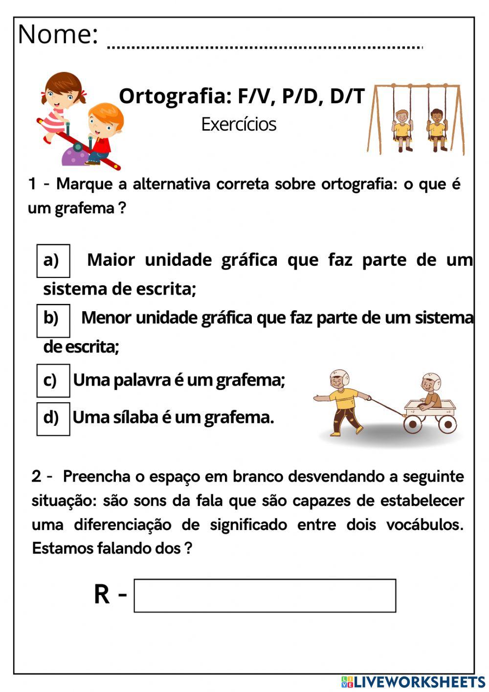 Ortografia: F-V, P-B, D-T | Ricardo Goulart | Live