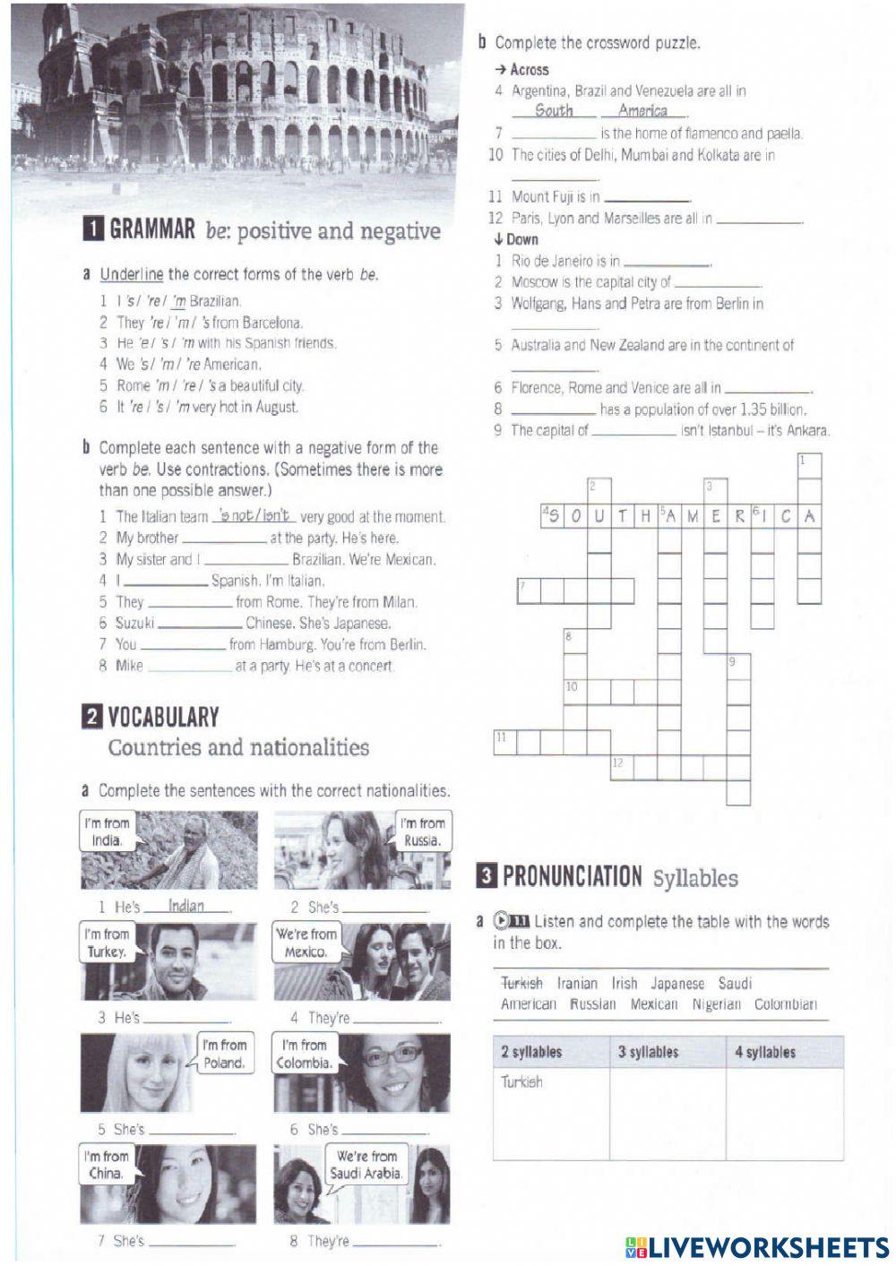 A2 English as a Second Language (ESL) exercise | Live Worksheets