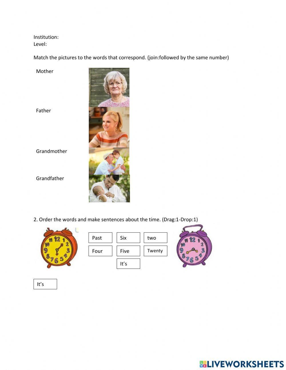 Simple 1 online exercise for | Live Worksheets