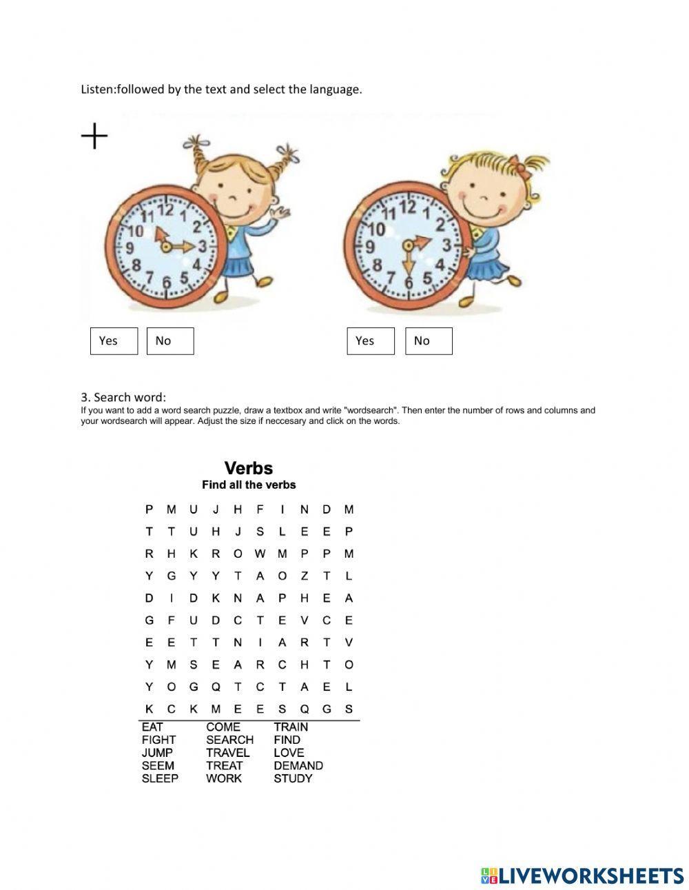 Simple 1 online exercise for | Live Worksheets
