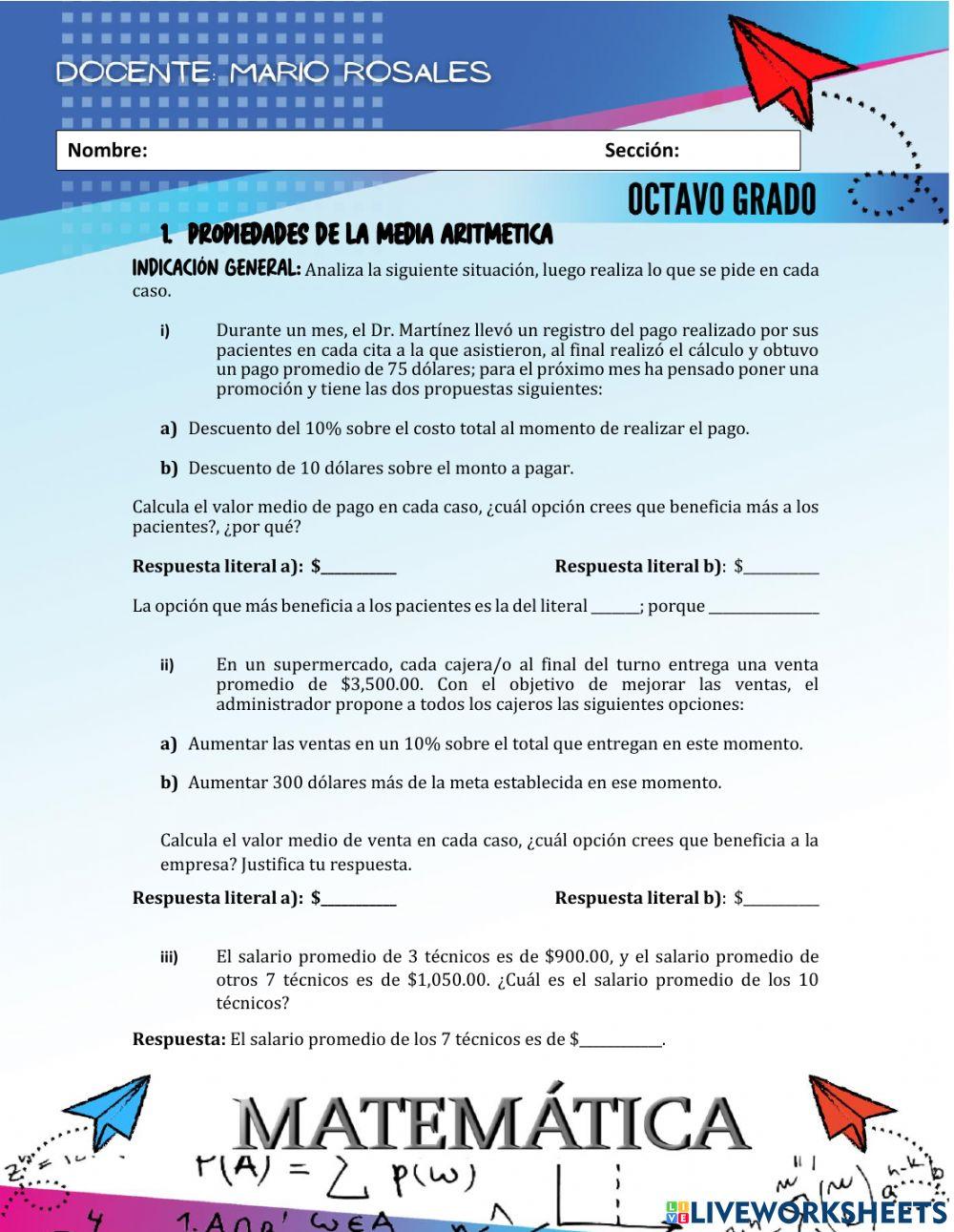 8°Grado.M5, L-6 worksheet | Live Worksheets