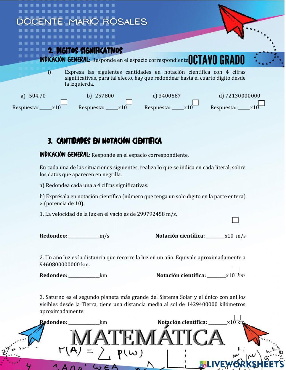 8°Grado.M5, L-7 2204437 | ESMATE_8923 | LiveWorksheets