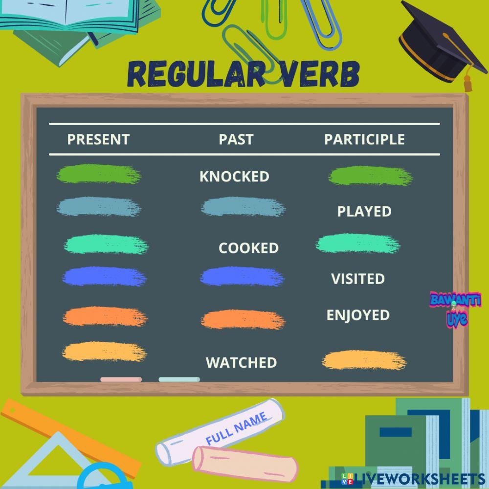 Regular verb worksheet for X | Live Worksheets