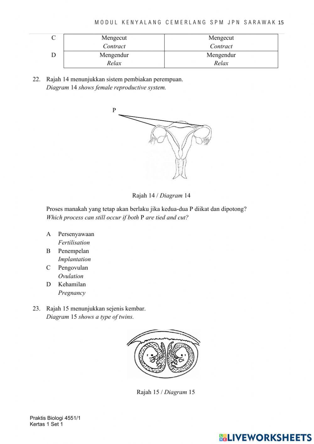 Biologi interactive activity for Grade 12 | Live Worksheets