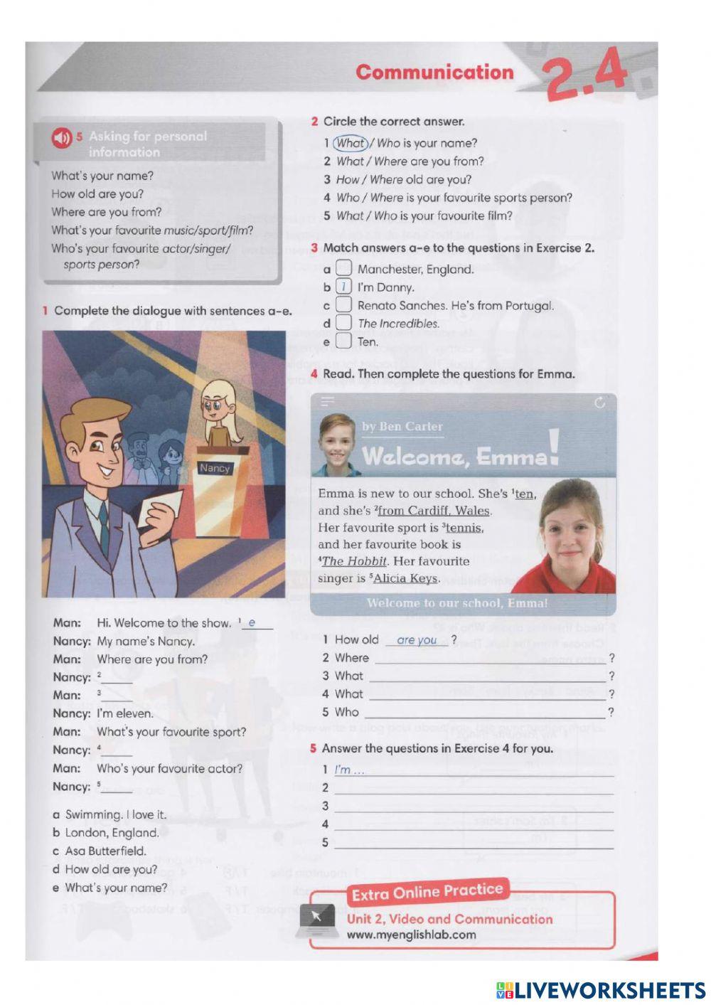 Gg3 2.4 speaking worksheet | Live Worksheets