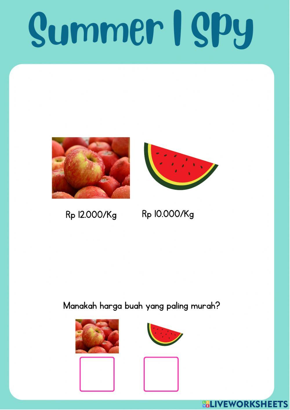 Numerasi interactive exercise | Live Worksheets