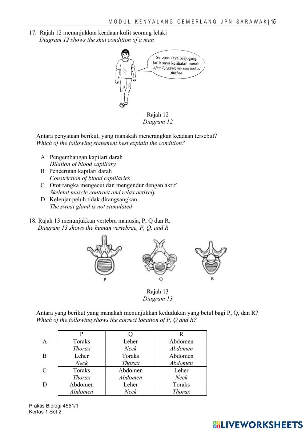 Biologi worksheet for Grade 12 | Live Worksheets