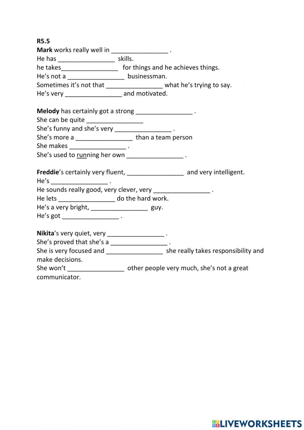 R5.5 | Free Interactive Worksheets | 2205613