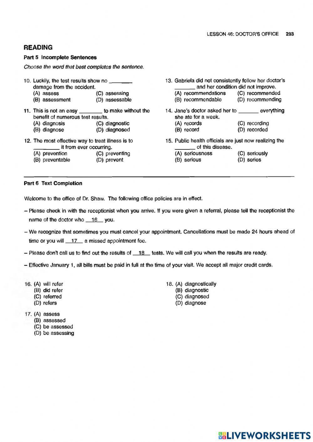 2205668 | LESSON 46. Doctors' office | thu0986331103