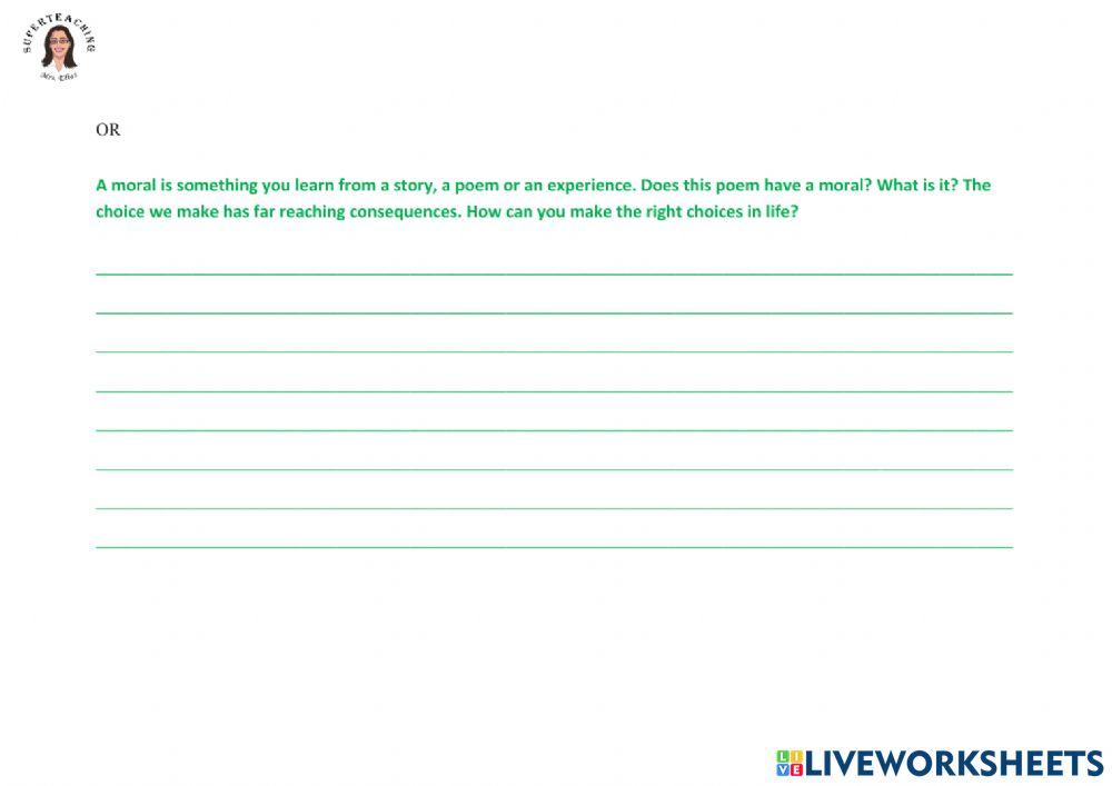 The road 2202128 | Mrs. Elias | LiveWorksheets