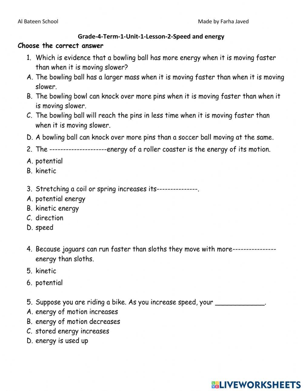 G4-Term-1-Unit-1-Lesson-2 online exercise for | Live Worksheets