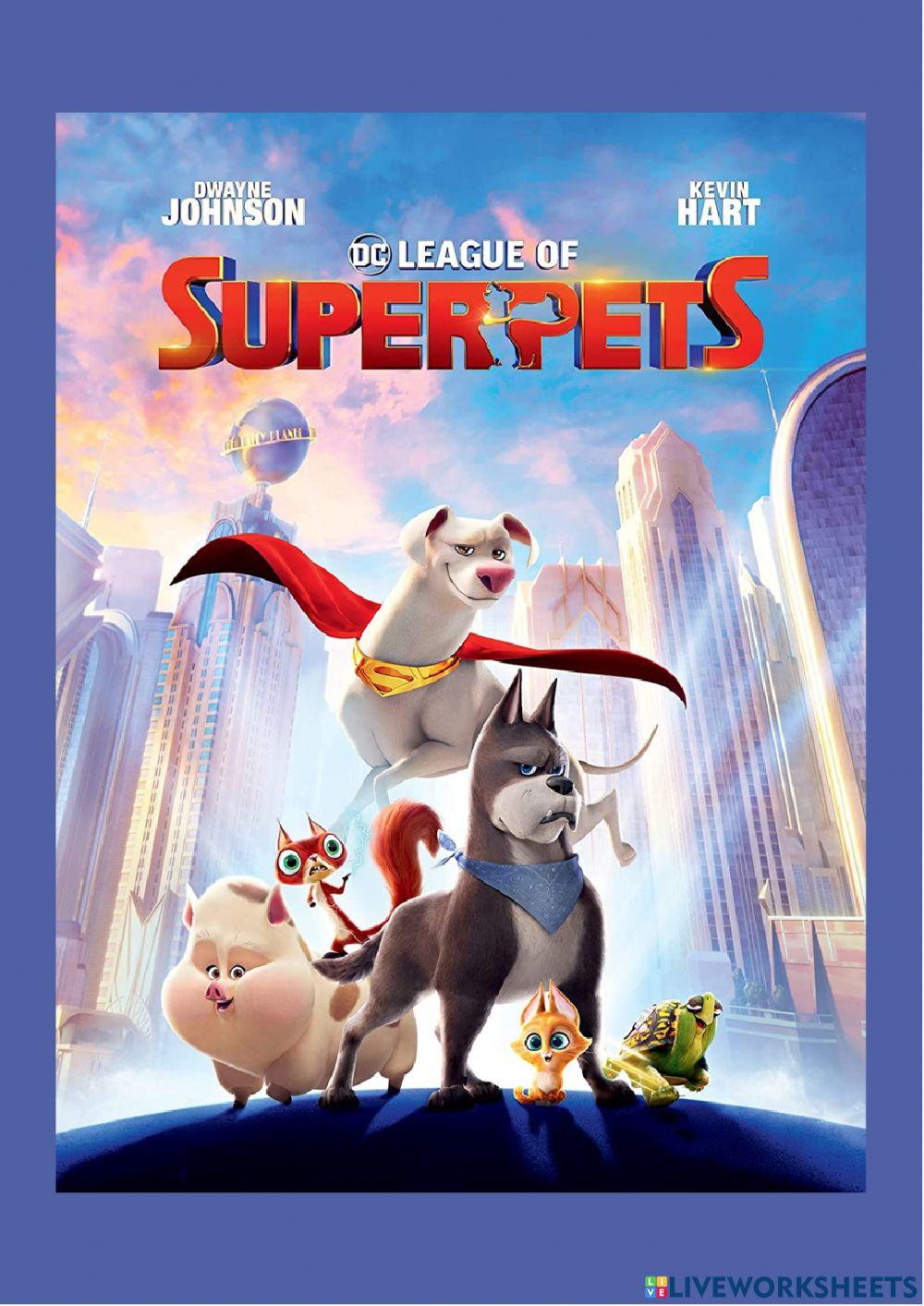League of super pets interactive worksheet | Live Worksheets