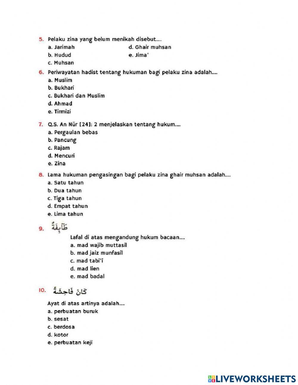 Lkpd pai 2206487 | muissuddin | Live Worksheets