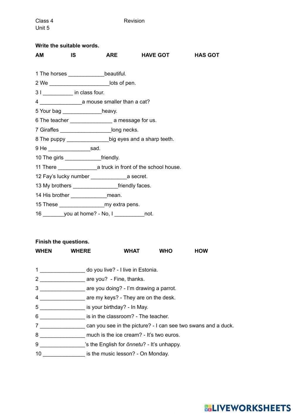 ILE3 Unit 5 worksheet | Live Worksheets