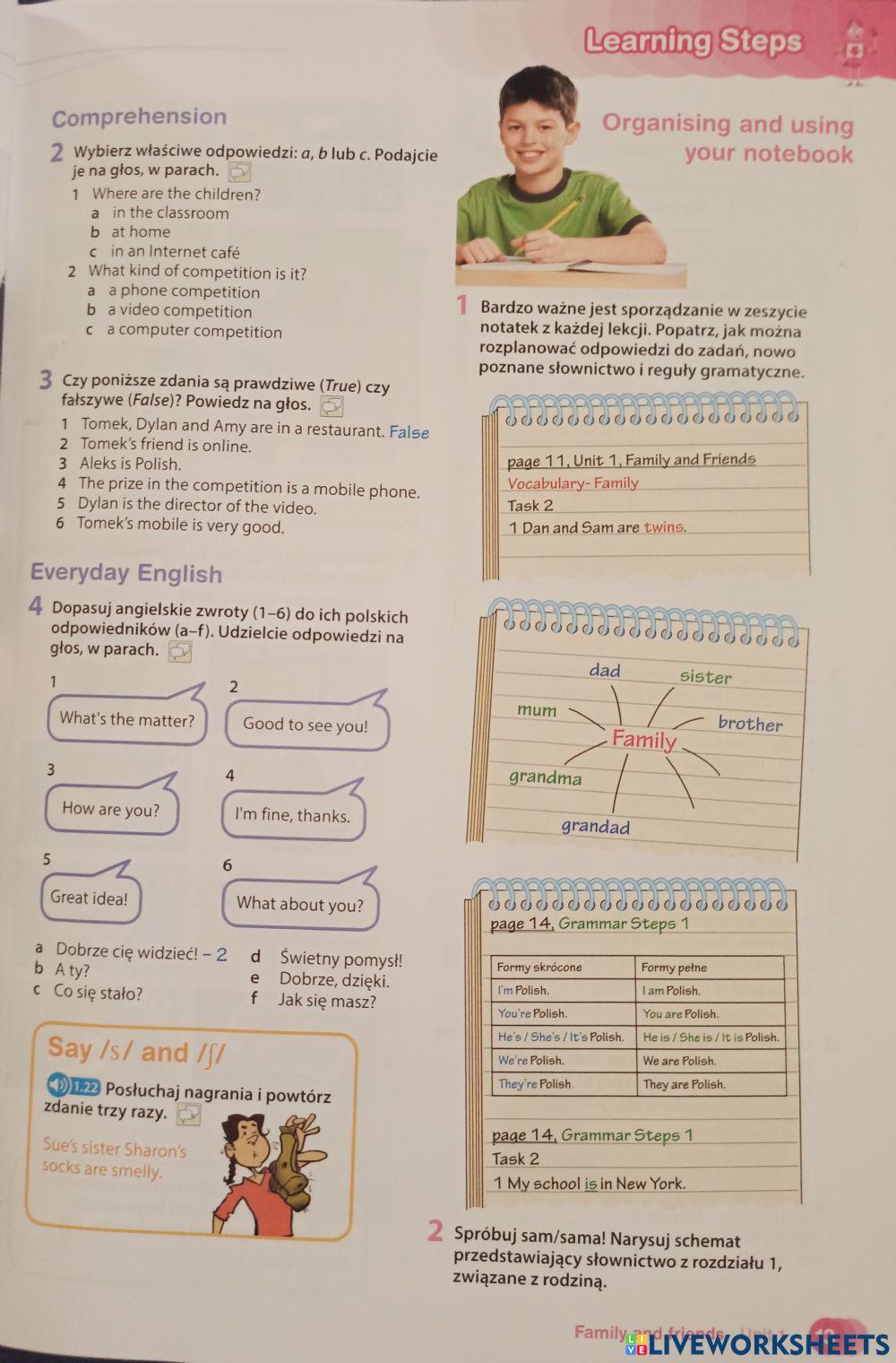 Steps Plus, book p.13 online exercise for | Live Worksheets