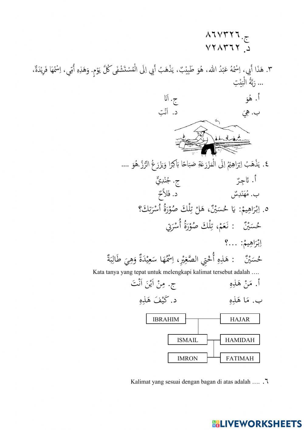 B.Arab online activity for 6 | Live Worksheets
