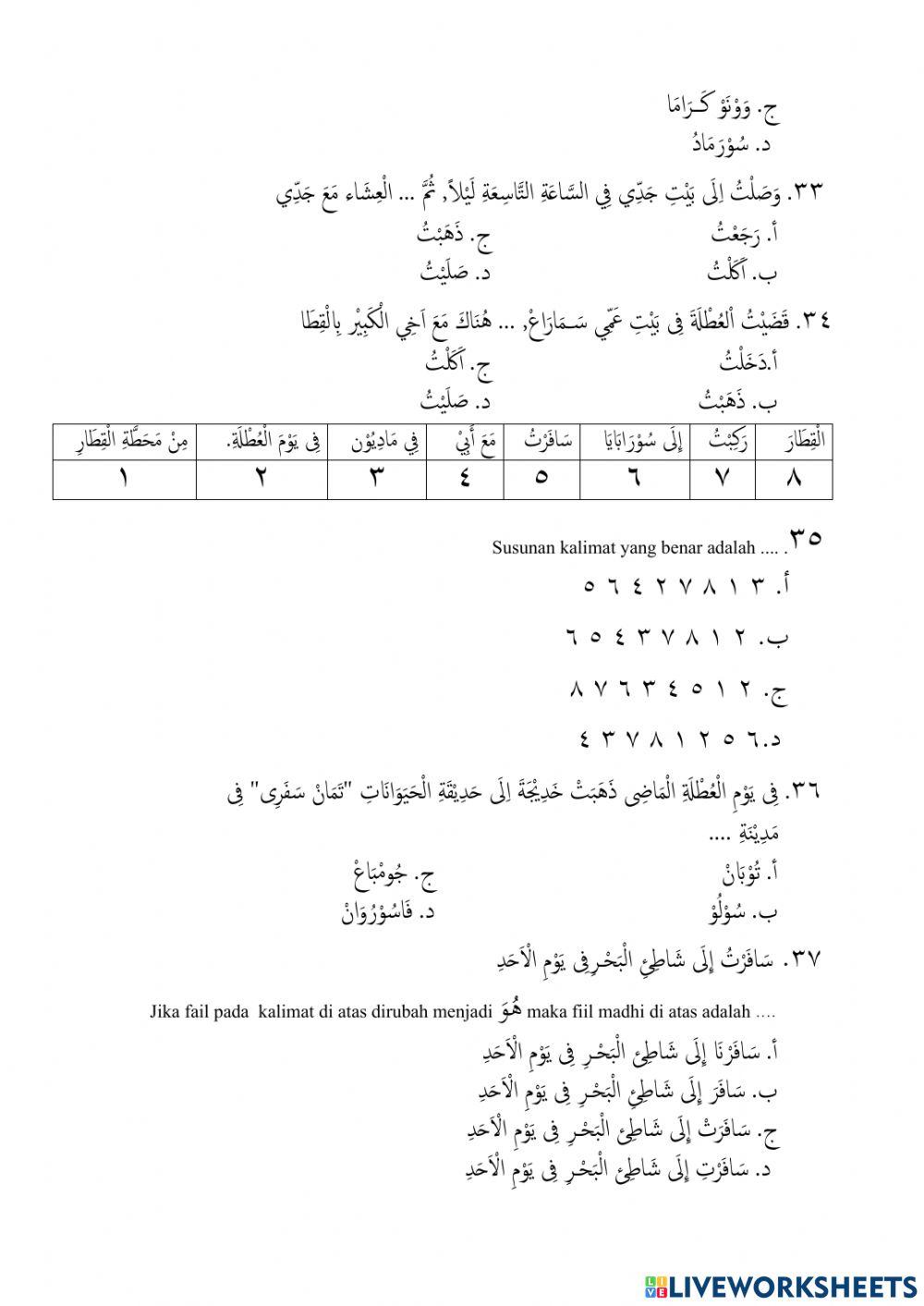 B.Arab online activity for 6 | Live Worksheets