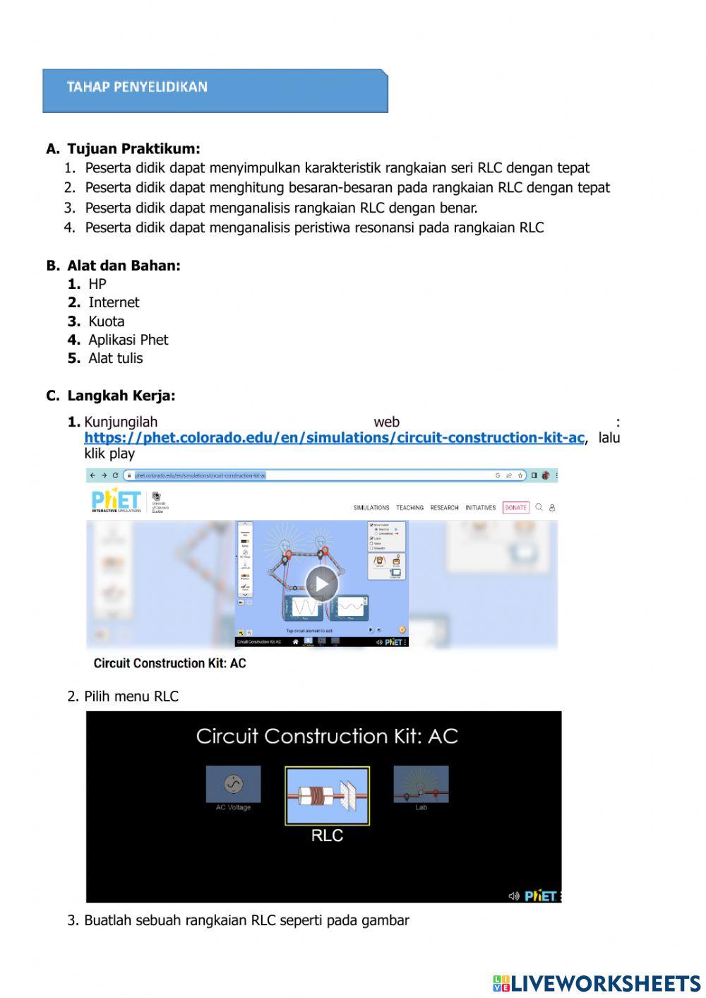 LKPD RANGKAIAN RLC 2491686 | muliarusmawati | Live