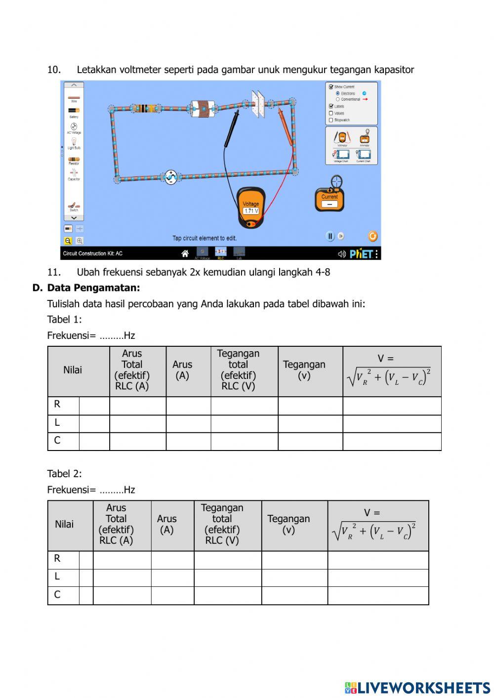 LKPD RANGKAIAN RLC 2491686 | muliarusmawati | Live