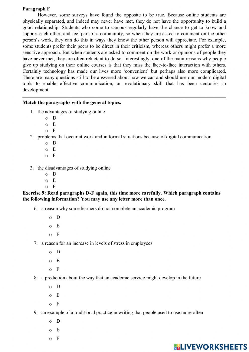 Mindset for iel… | Free Interactive Worksheets | 2230963