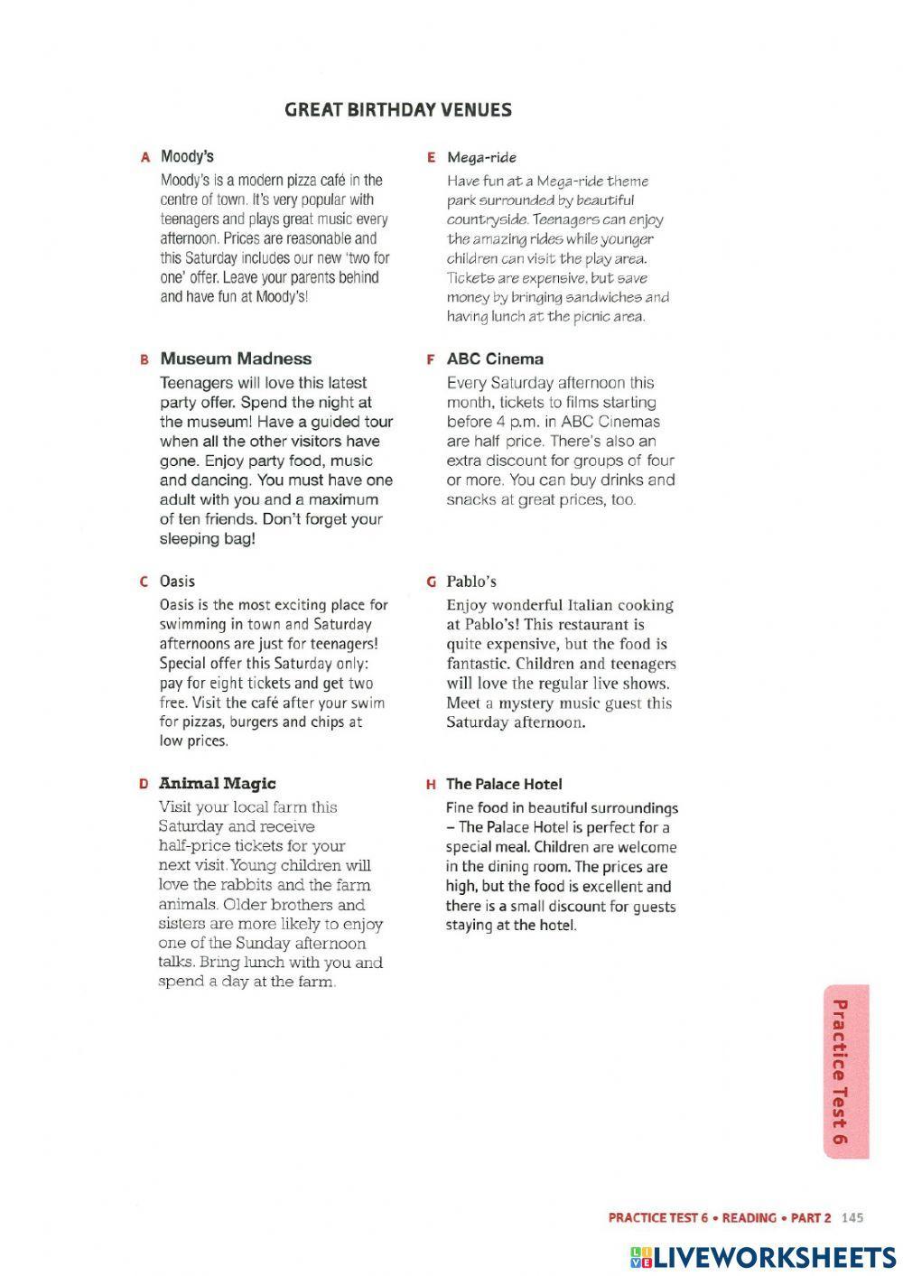 B1 preliminary interactive worksheet | Live Worksheets