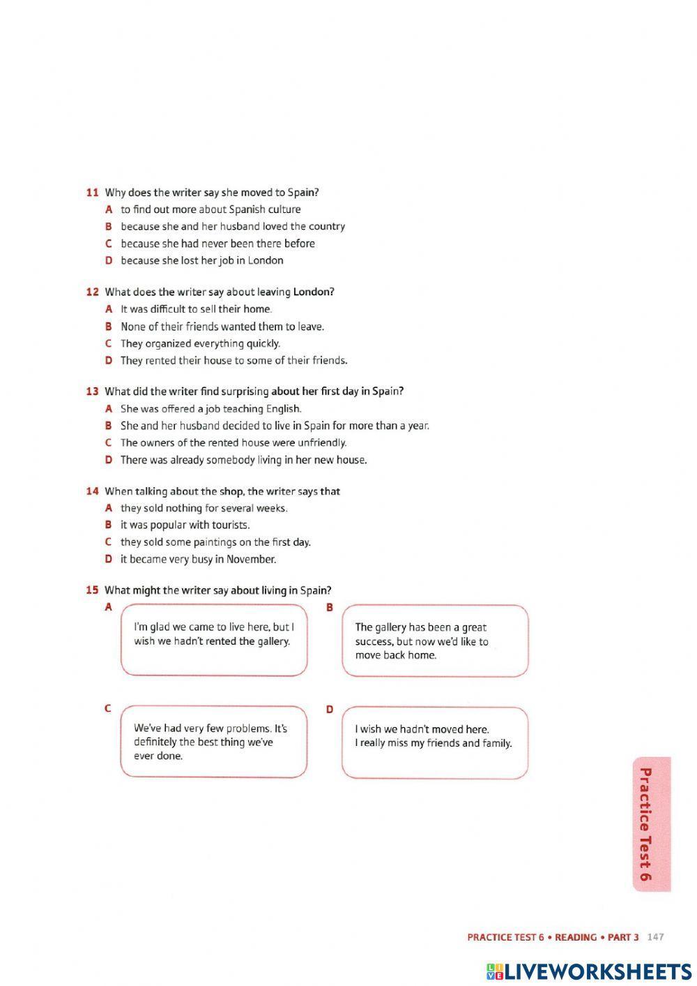 B1 preliminary interactive worksheet | Live Worksheets